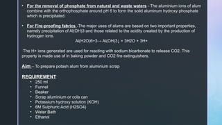 Preparation of Alum From Scrap BY - Atharva Garole.pptx
