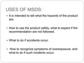 Preparation of a msds | PPTX