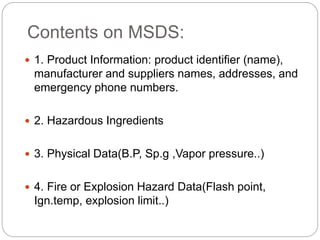 Preparation of a msds | PPTX