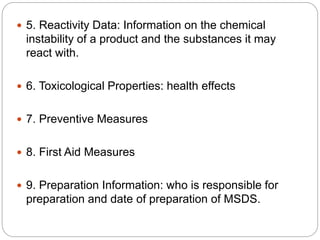 Preparation of a msds | PPTX