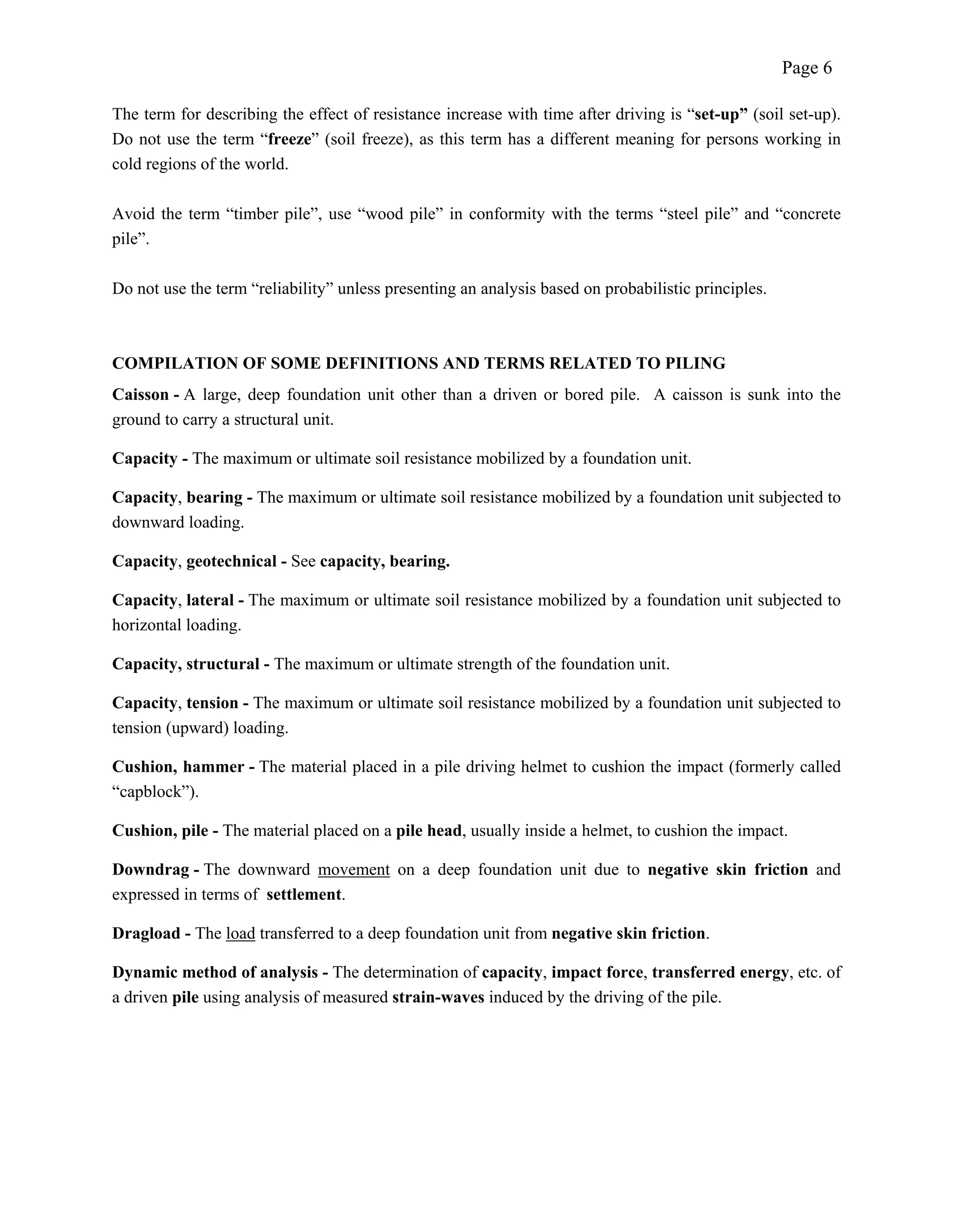 Preparation of a piling paper | PDF