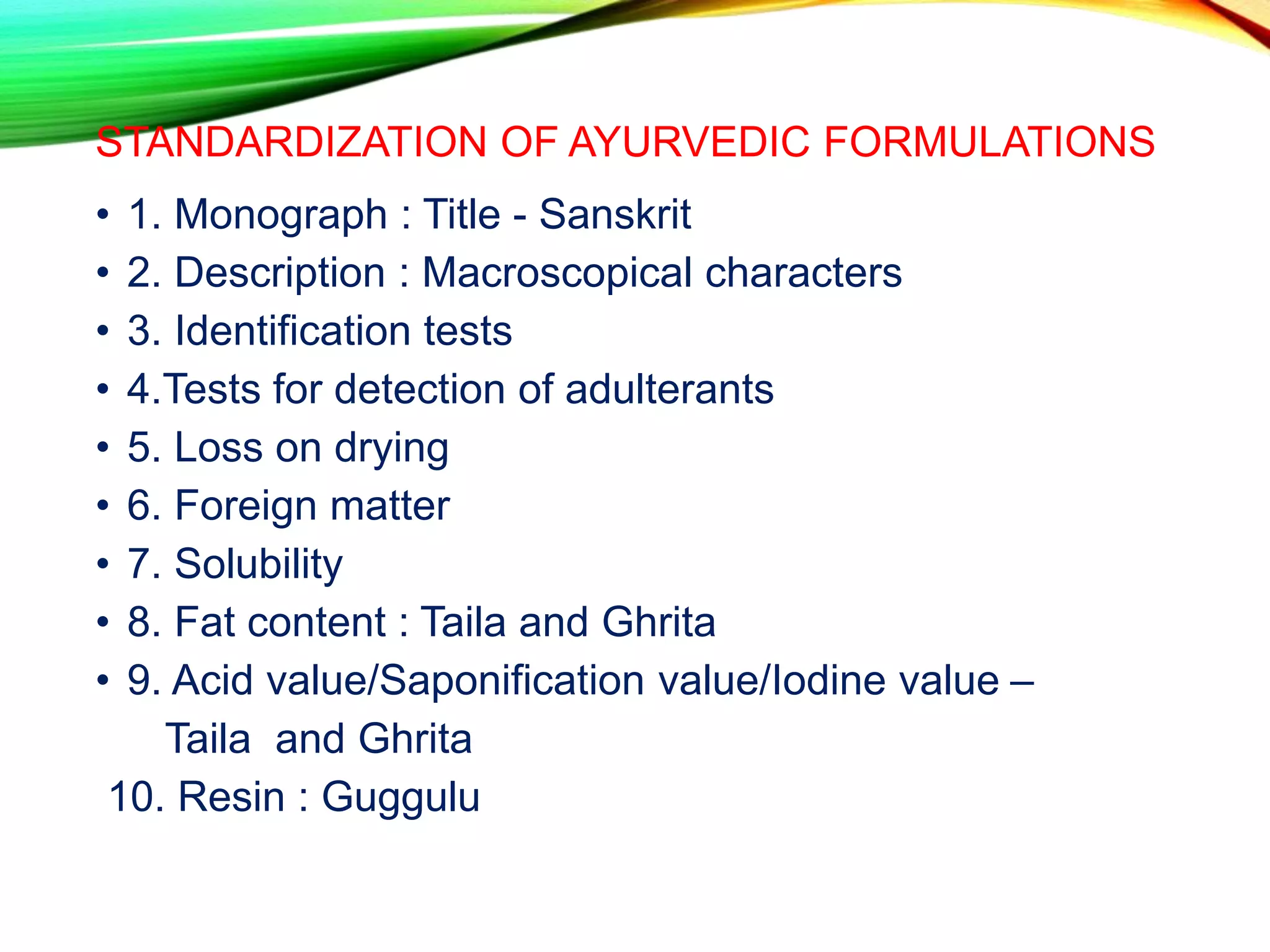 Preparation of Aristas and Standerdization of Ayurvedic dosage forms ...