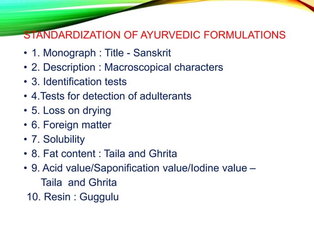 Preparation of Aristas and Standerdization of Ayurvedic dosage forms ...