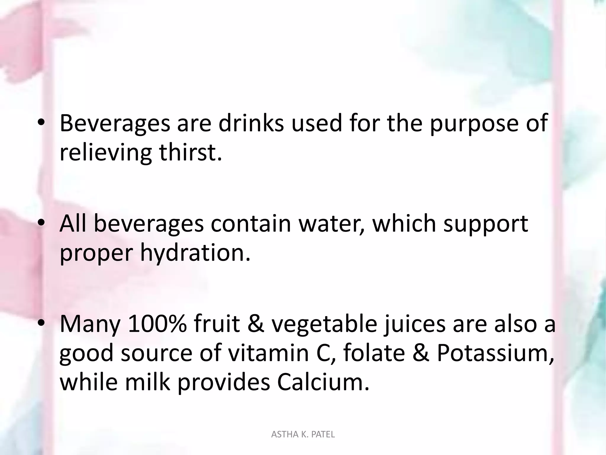 Preparation of beverages | PPTX