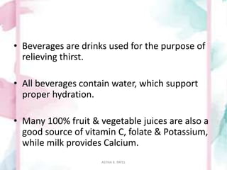 Preparation of beverages | PPTX