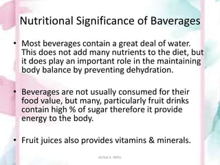 Preparation of beverages | PPTX