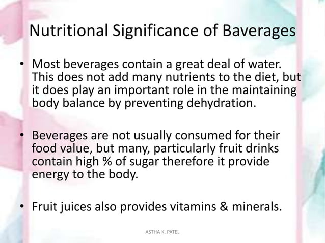 Preparation of beverages | PPTX