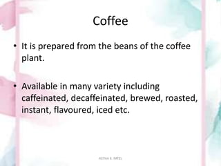 Preparation of beverages | PPTX