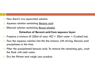 Preparation of benzoic acid by cannizzaro reaction -pptx.pdf