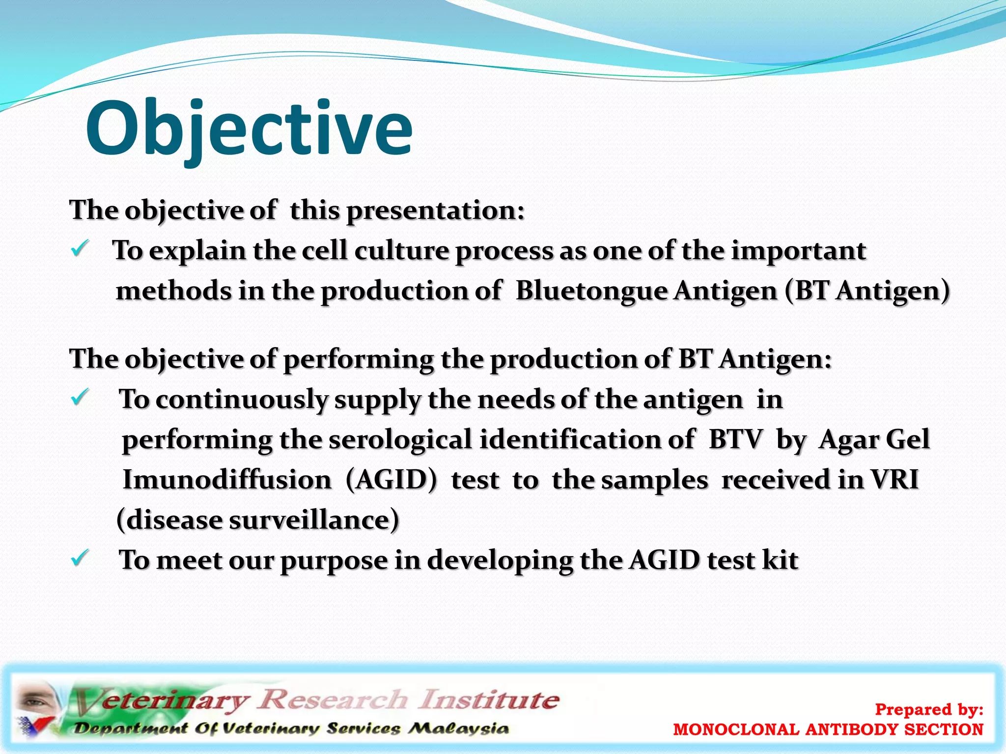 Preparation of btv antigen part 2 | PPT