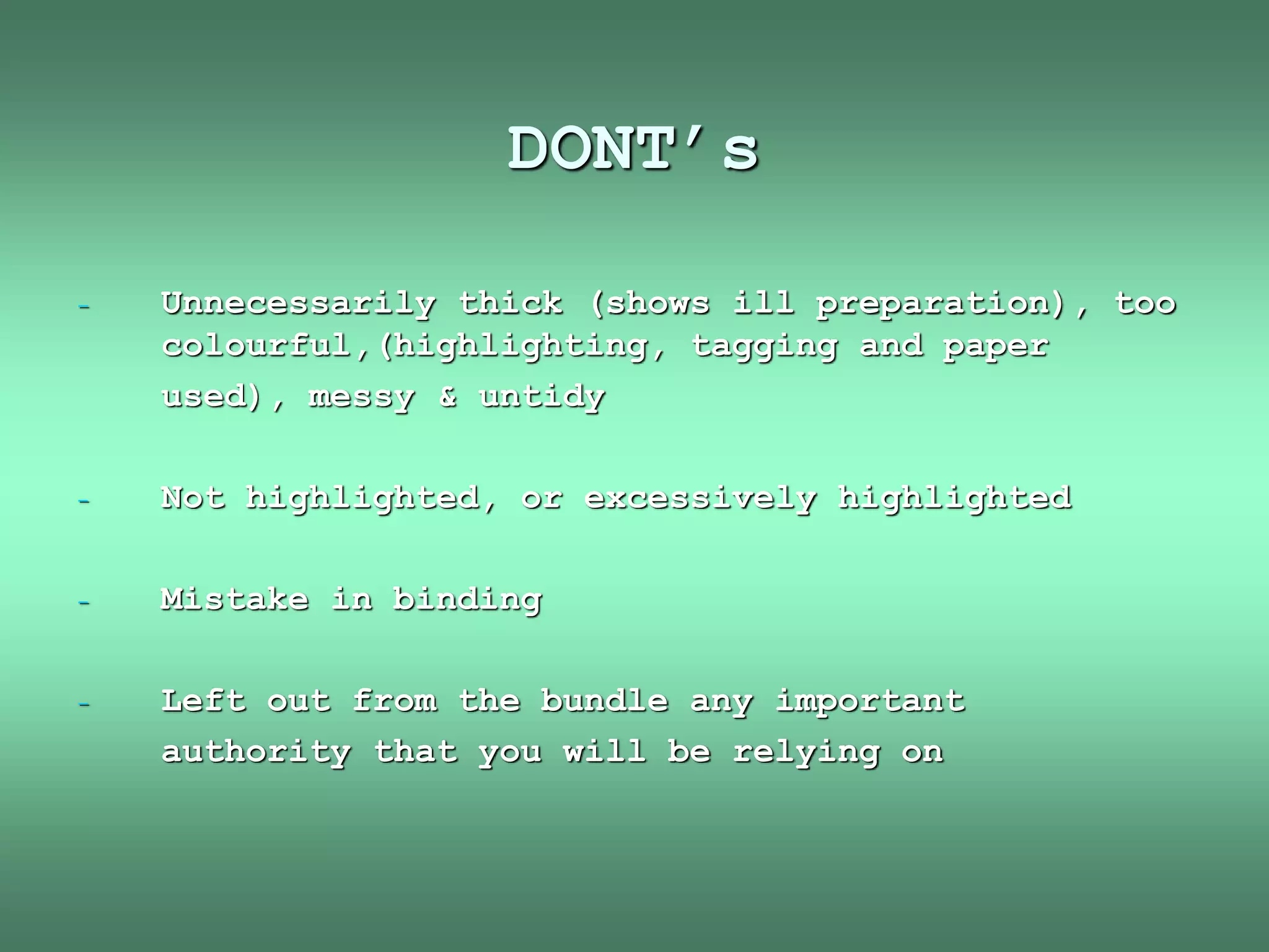 preparation of bundle of authorities (1).ppt