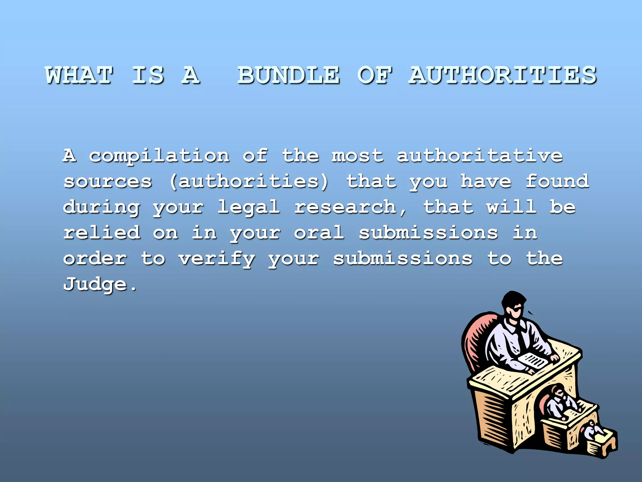 preparation of bundle of authorities (1).ppt