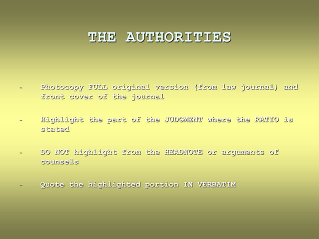 preparation of bundle of authorities (1).ppt | Political Issues ...