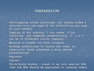 preparation of bundle of authorities (1).ppt