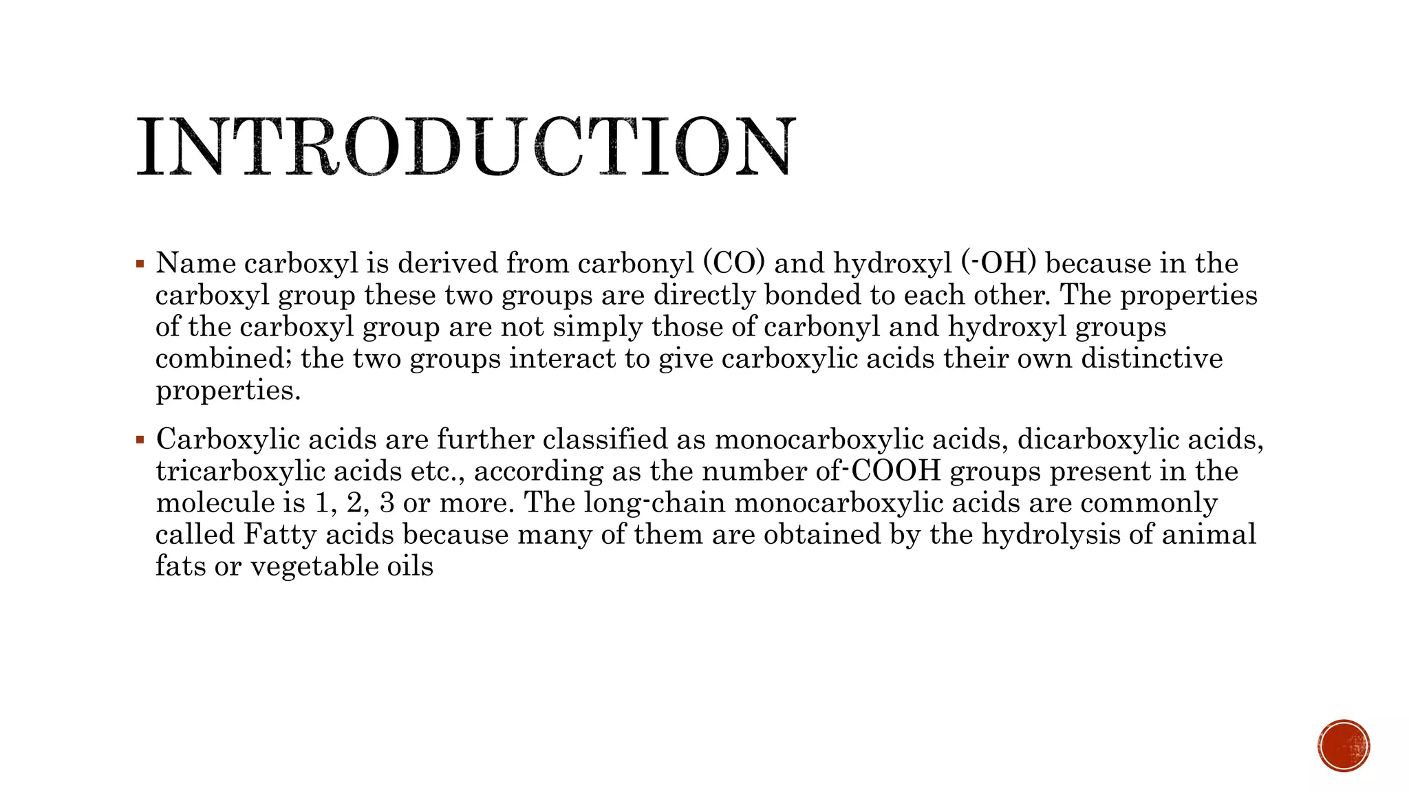 Preparation of carboxylic acid.pptx | Chemistry | Science
