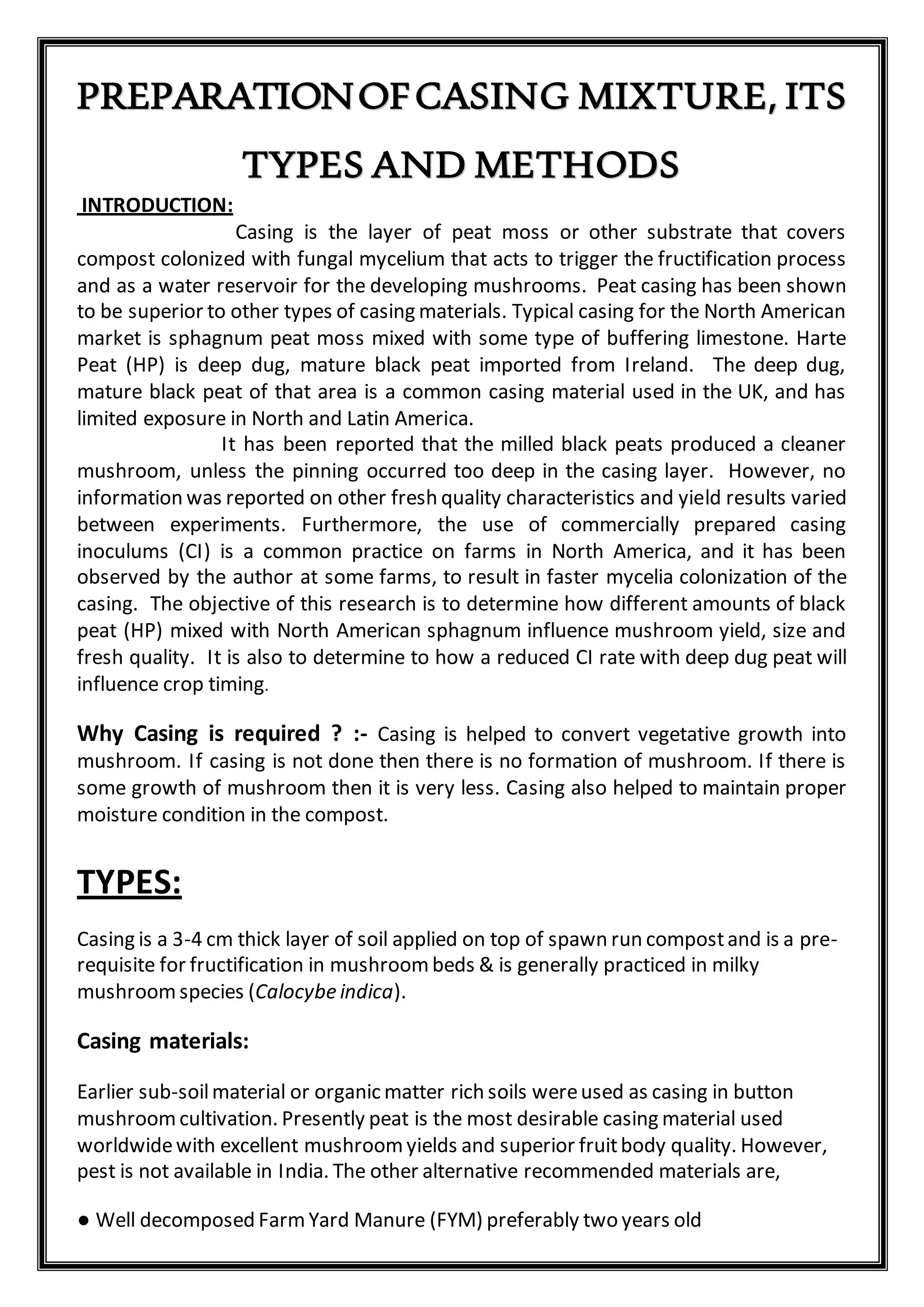 Preparation of casing mixture | DOCX