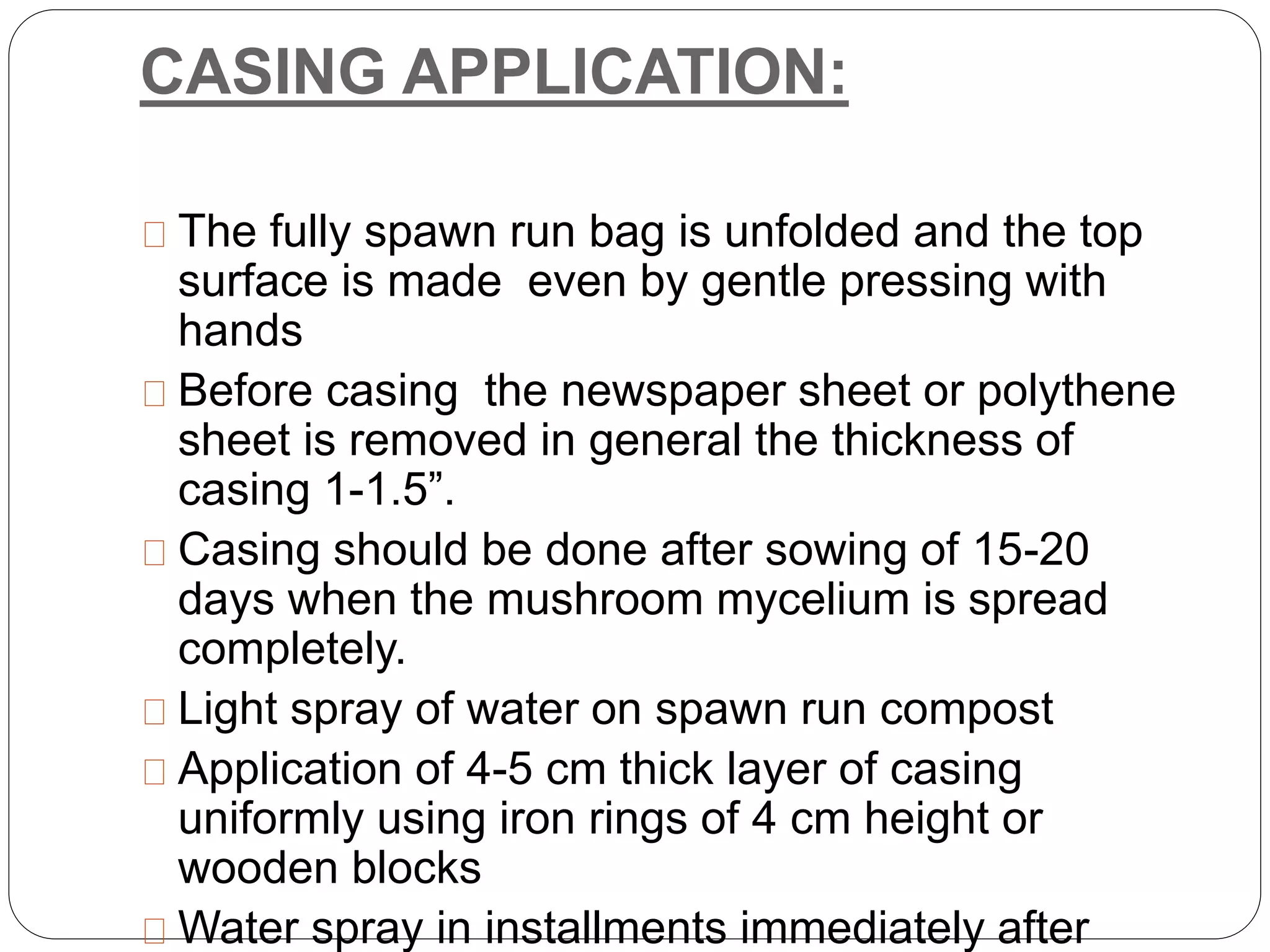 Preparation of casing mixture, its types and application | PPTX