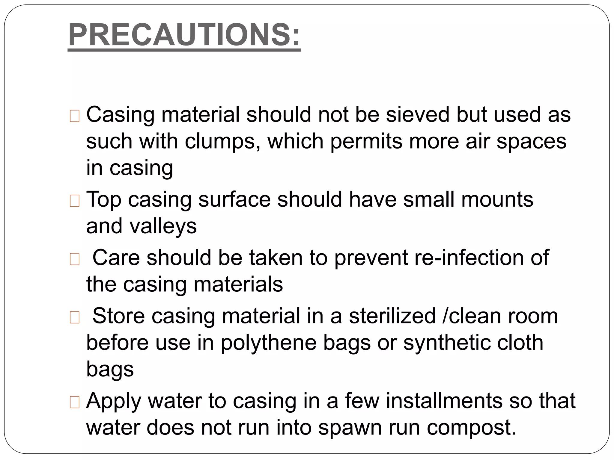 Preparation of casing mixture, its types and application | PPTX