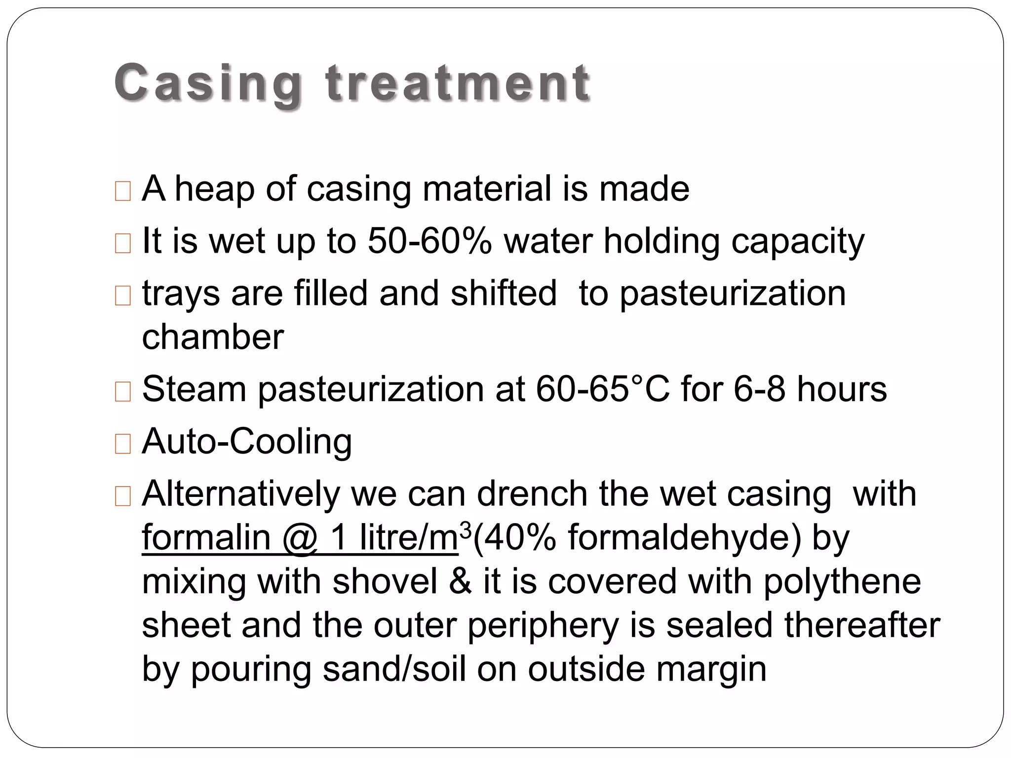 Preparation of casing mixture, its types and application | PPTX
