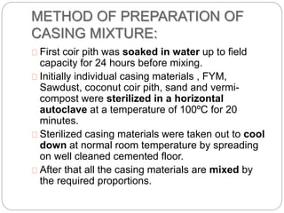 Preparation of casing mixture, its types and application | PPTX