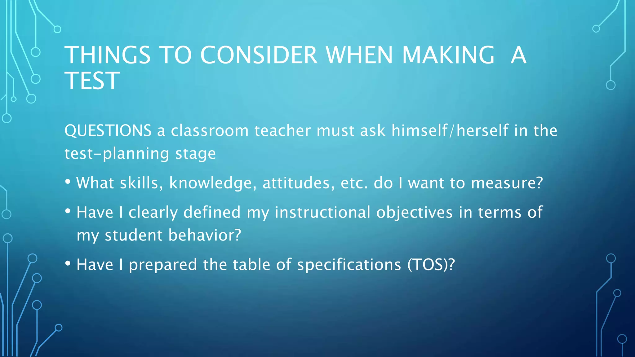 Preparation of Classroom Assessment (SLP-B @ BISCAST) | PPTX