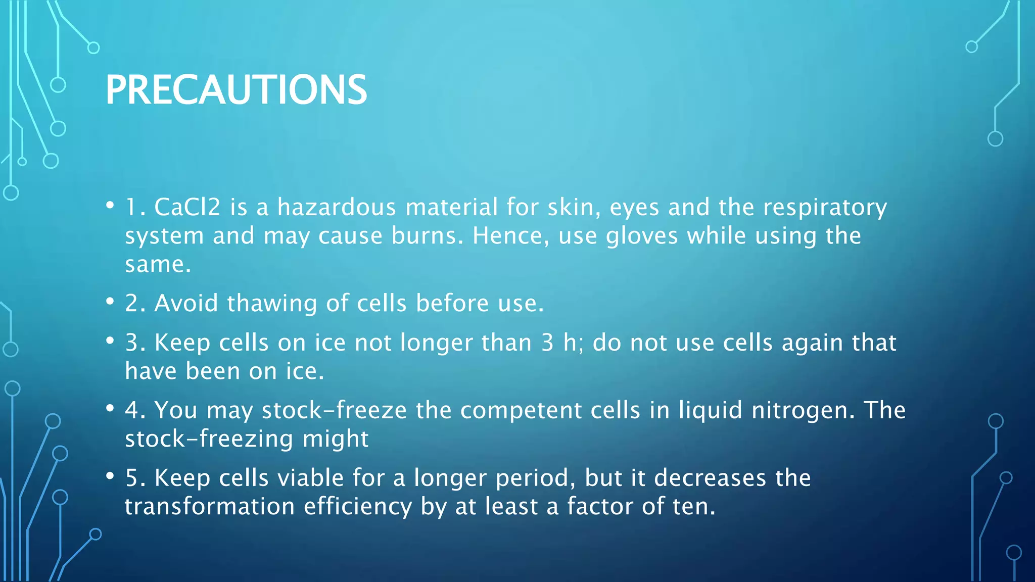 Preparation of competent cells | PPTX