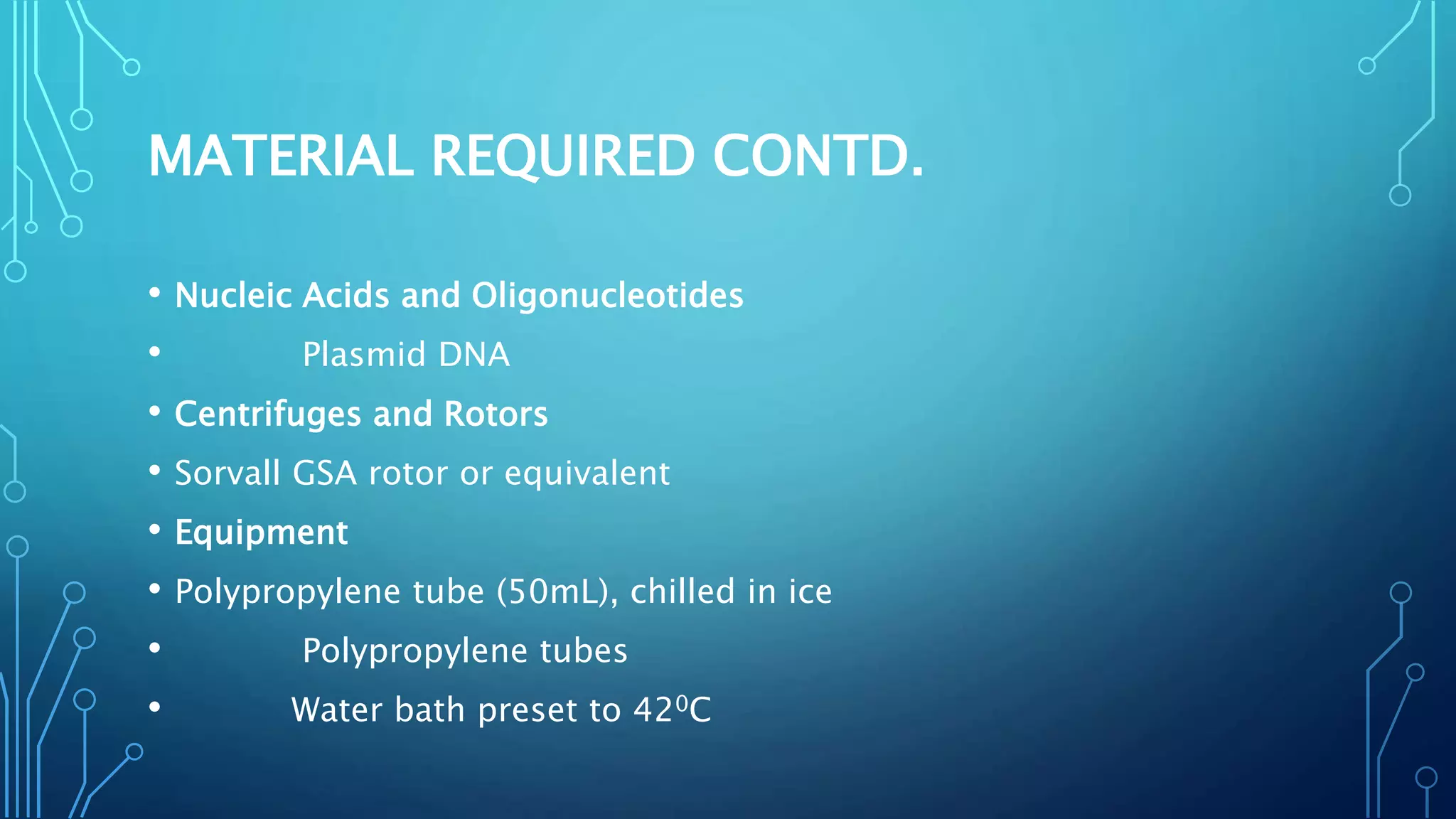 Preparation of competent cells | PPTX