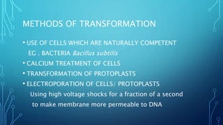 Preparation of competent cells | PPTX