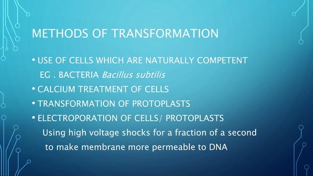 Preparation of competent cells | PPTX