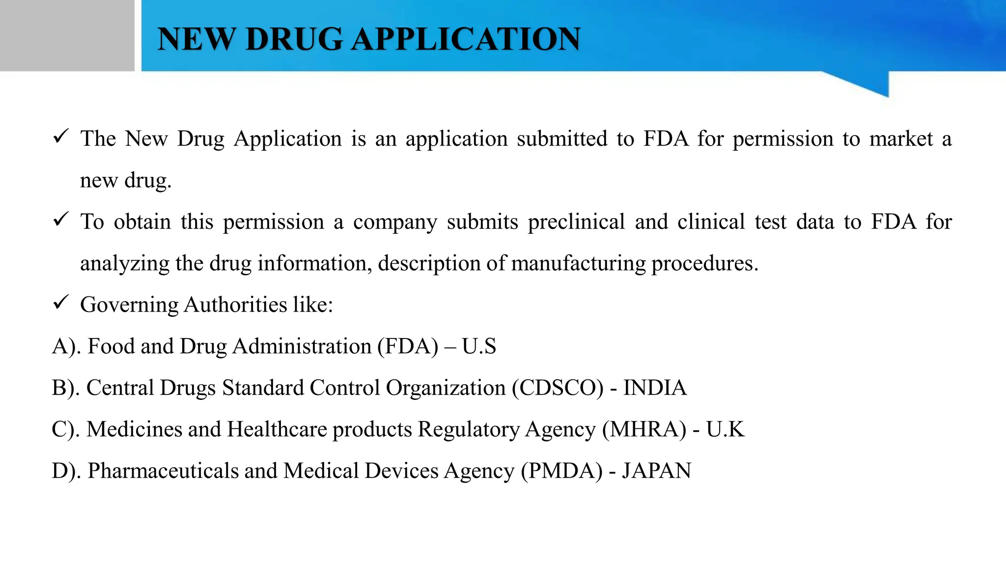 Preparation of Documents For New Drug Application And Export ...