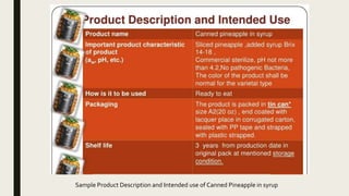 Preparation of haccp plan | PPTX