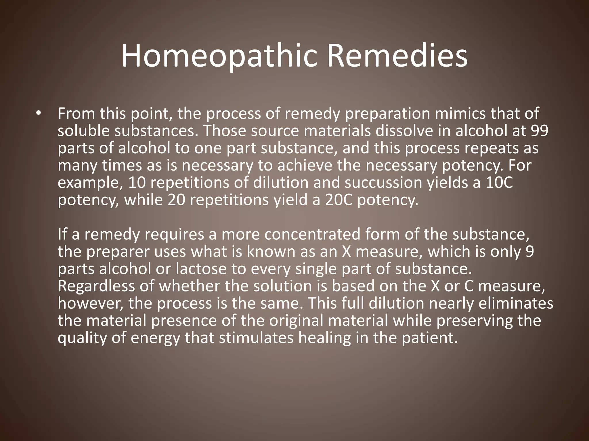 Preparation of Homeopathic Remedies | PPTX