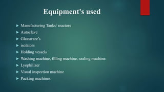 Preparation of large volume and small volume parenteral | PPTX