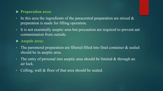 Preparation of large volume and small volume parenteral | PPTX