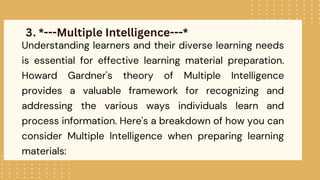 Preparation of learning material and text book Level PhD Topic ...