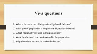 Preparation of Magnesium Hydroxide Mixture-By-Mukesh-Shukla.pptx