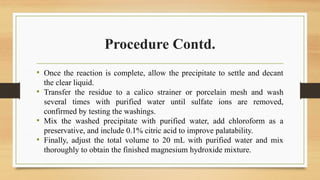 Preparation of Magnesium Hydroxide Mixture-By-Mukesh-Shukla.pptx