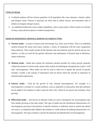 Preparation of media & sterilization technique | PDF