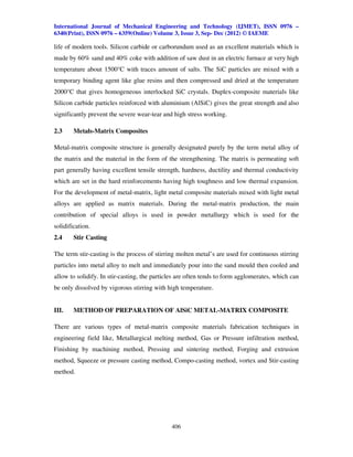 Preparation of metal matrix composites by stir-casting method | PDF
