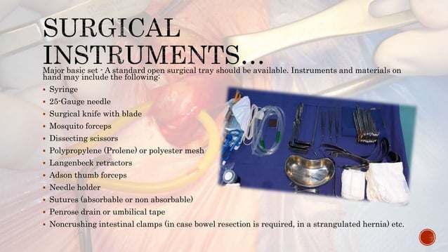 Preparation of ot for hernia surgery | PPT