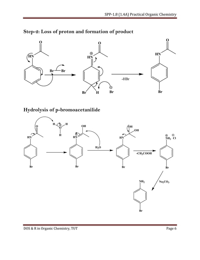 Preparation of p-bromoaniline from Acetanilide | PDF | Chemistry | Science