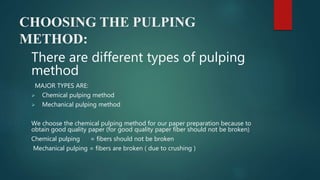 Preparation of paper | PPTX