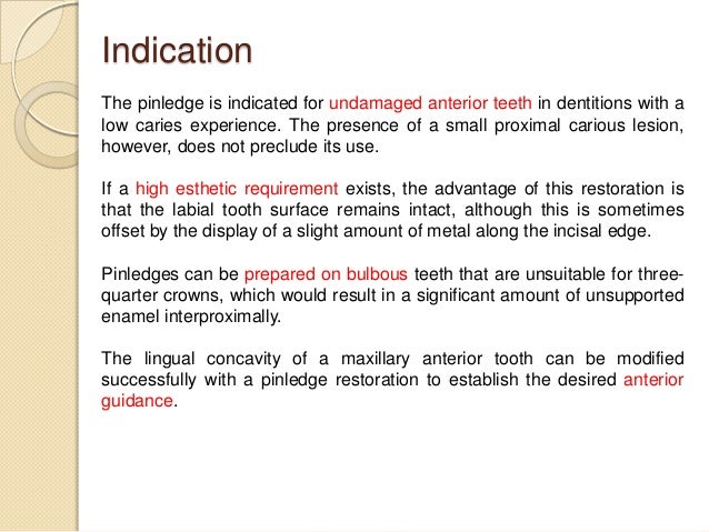 Preparation of partial veneer crown