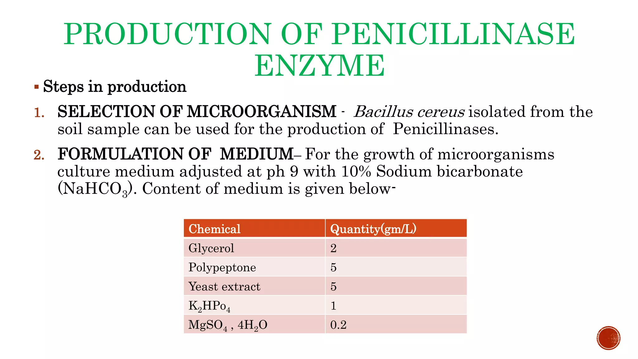 preparation of penicillinase enzyme.pptx