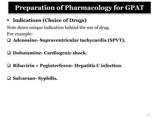 Preparation of Pharmacology for GPAT | PPTX