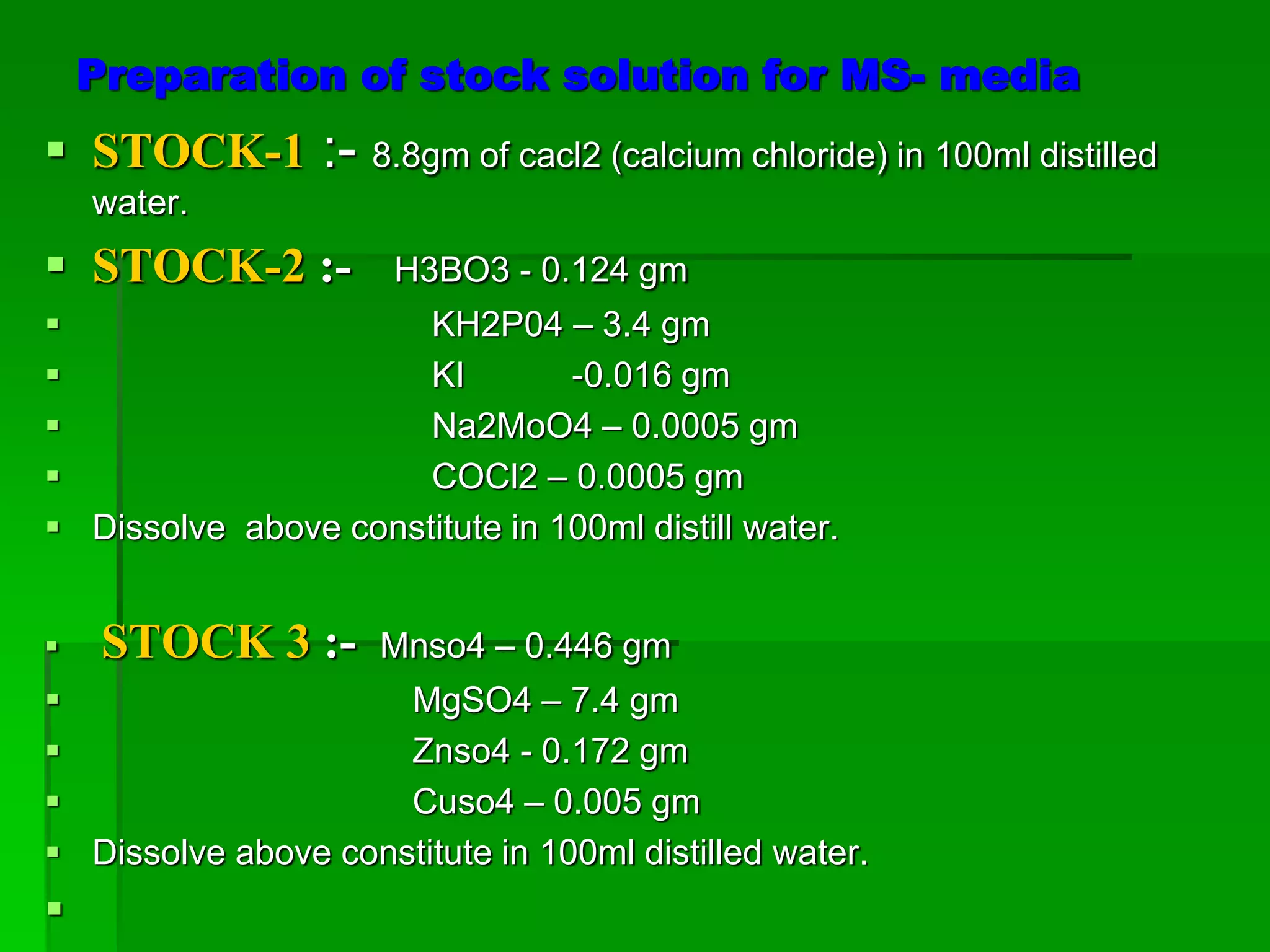 plant tissue culture medium | PPT