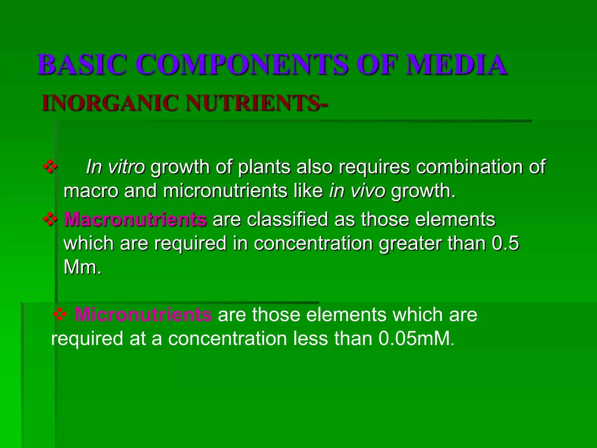 plant tissue culture medium | PPT