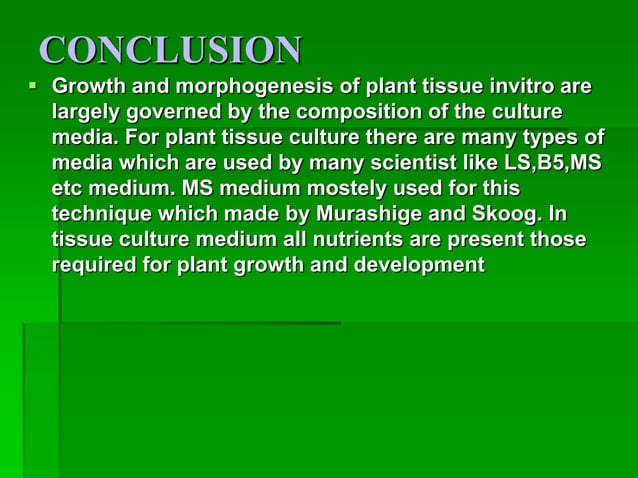 plant tissue culture medium | PPT | Nutrition | Healthy Living