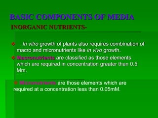 plant tissue culture medium | PPT