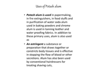 PREPARATION OF POTASH ALUM Chemistry project | PPTX